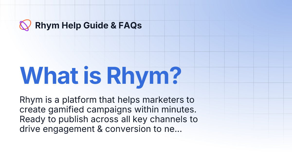 What is Rhym? | Rhym Help Guide & FAQs